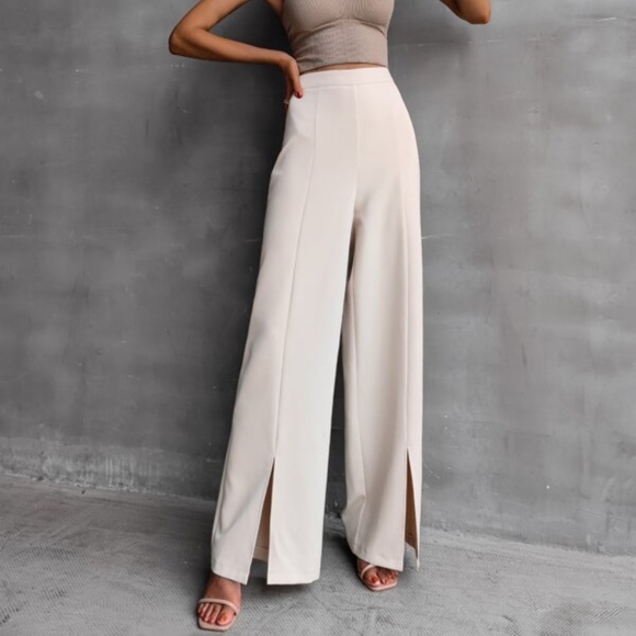 BellanBlue | Pants & Jumpsuits | Classic Rust Orange Wide Leg Slit Hem ...